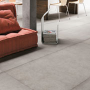 Concrete look tiles